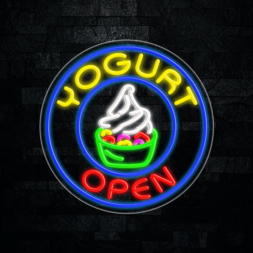 Yogurt LED Neon Sign 26"L x 26"H #31169 - Walmart.com