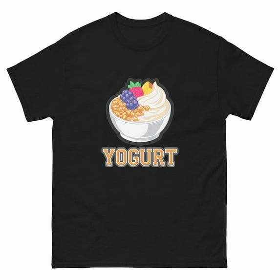 Yogurt Lover Food Image Cartoon Funny T-Shirt Shirt - Walmart.com