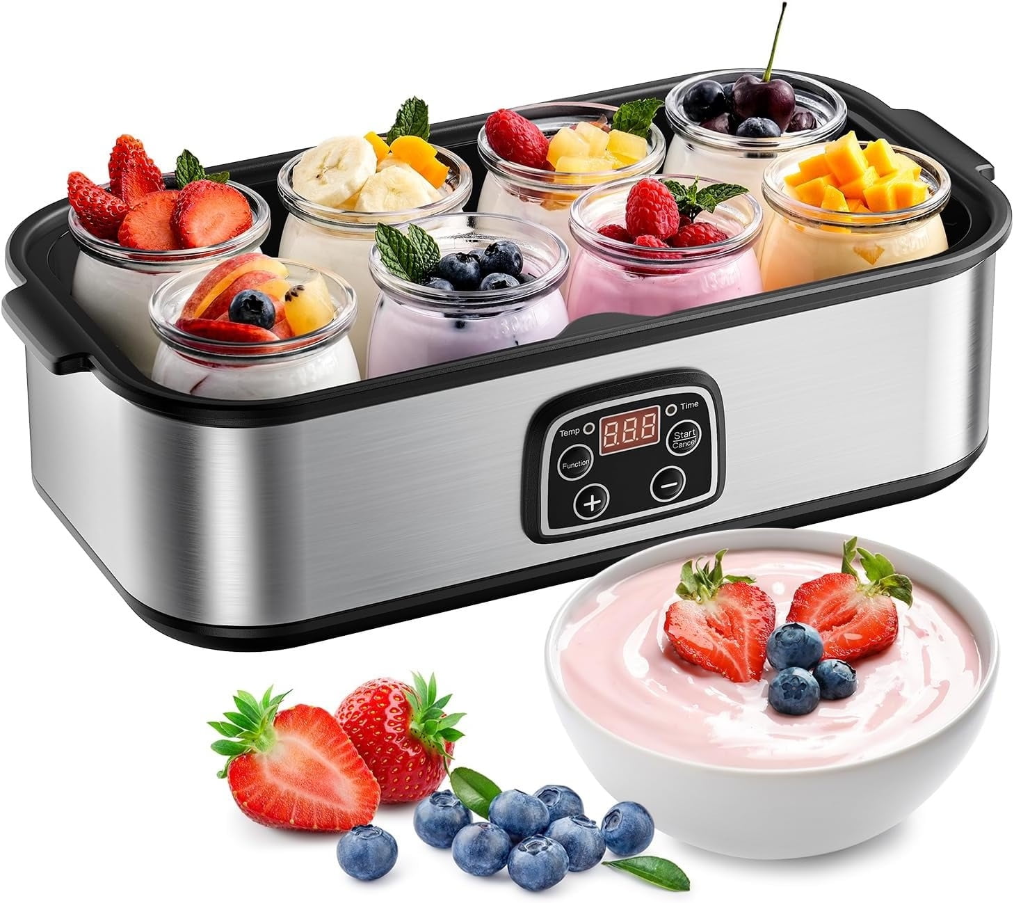 Yogurt Maker with Adjustable Temp & Timer – Digital Greek Yogurt ...