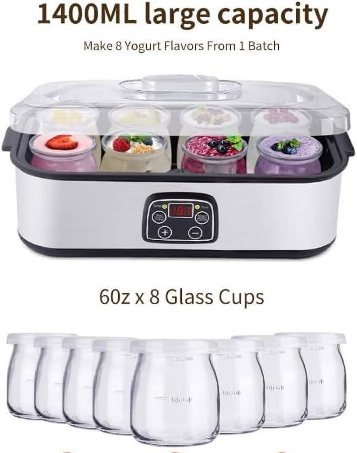 Yogurt Maker with Adjustable Temperature & Time Control, 1400ML ...