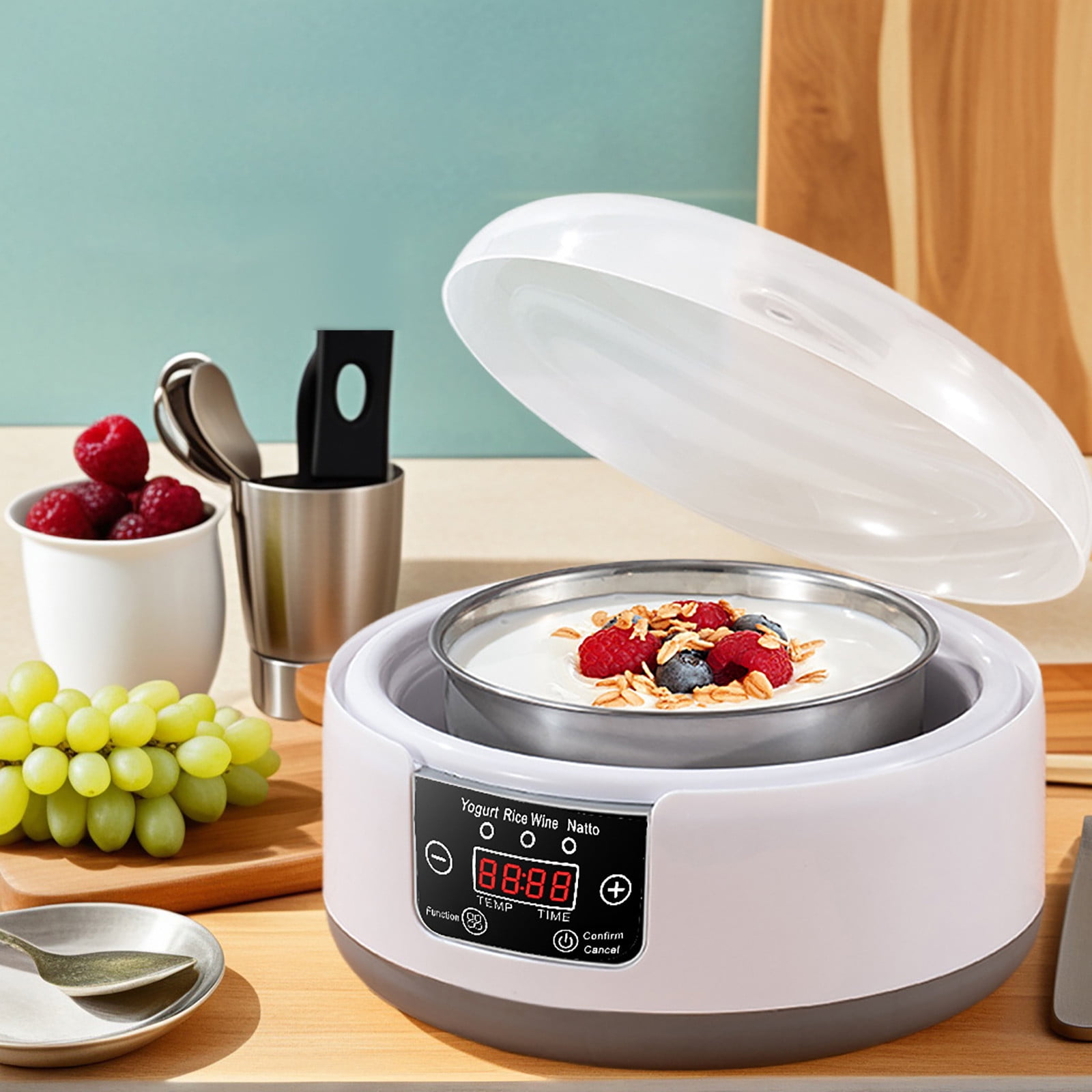 Yogurt Maker, Adjustable Time Control, Automatic Digital Yoghurt Maker ...