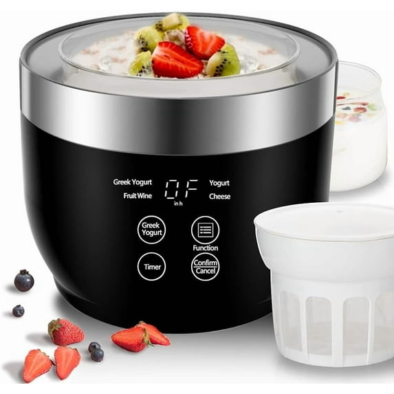 Yogurt Maker, Greek Yogurt Maker Machine with Strainer and Timer ...