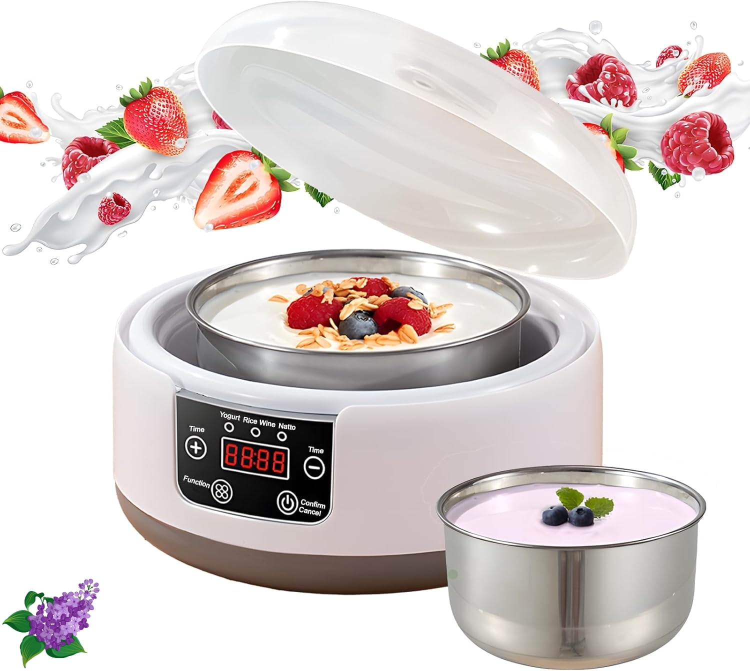 Yogurt Maker Machine 36 Hour, Probiotic Yogurt Maker with Temperature ...