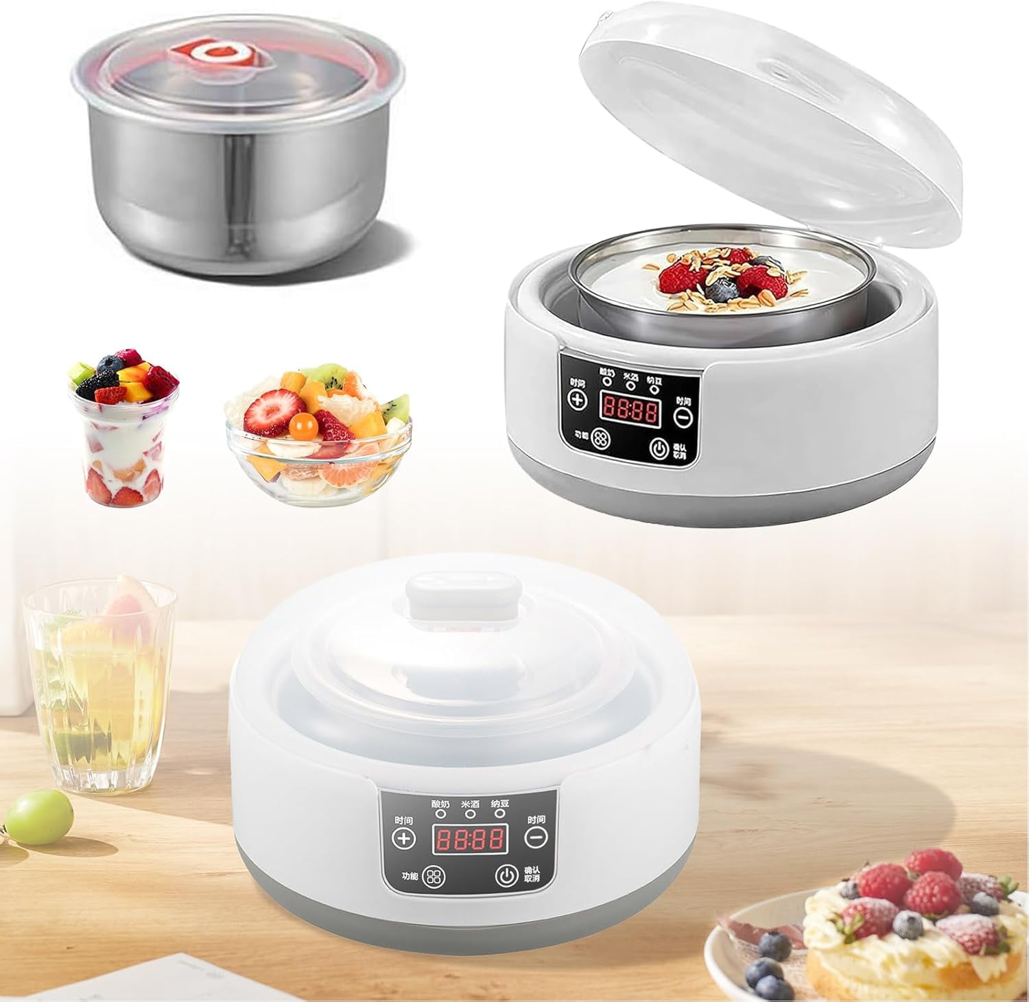 Yogurt Maker Machine,Yogurt Machine with Adjustable Temperature and ...