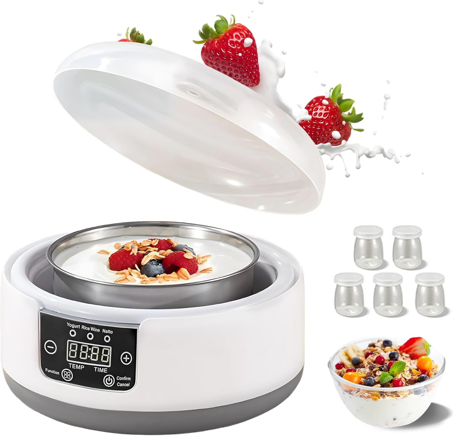 Yogurt Maker, Probiotic Yogurt Maker Machine for Homemade Greek Vegan ...