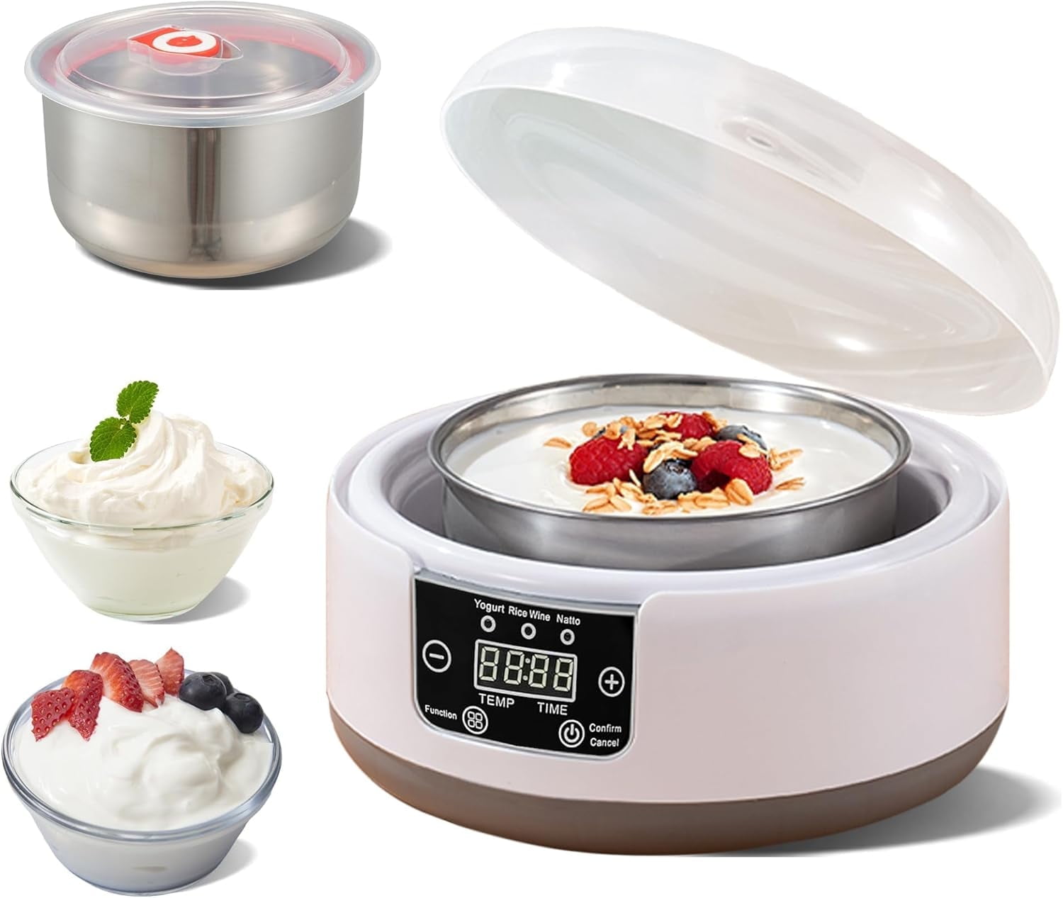 Yogurt Maker with Temperature and Time Control, Intelligent Digital ...