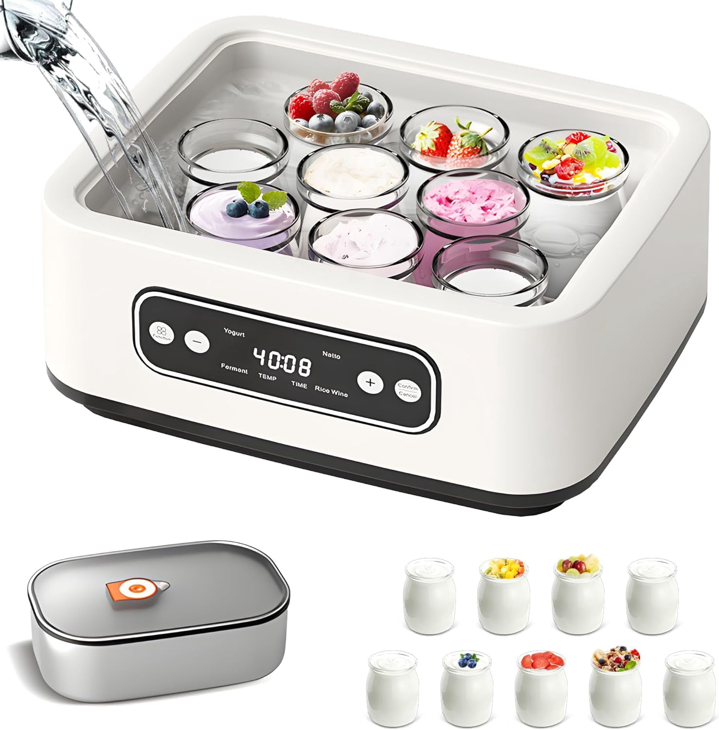 Yogurt Maker with Temperature Control, Automatic Yogurt Maker Machine ...