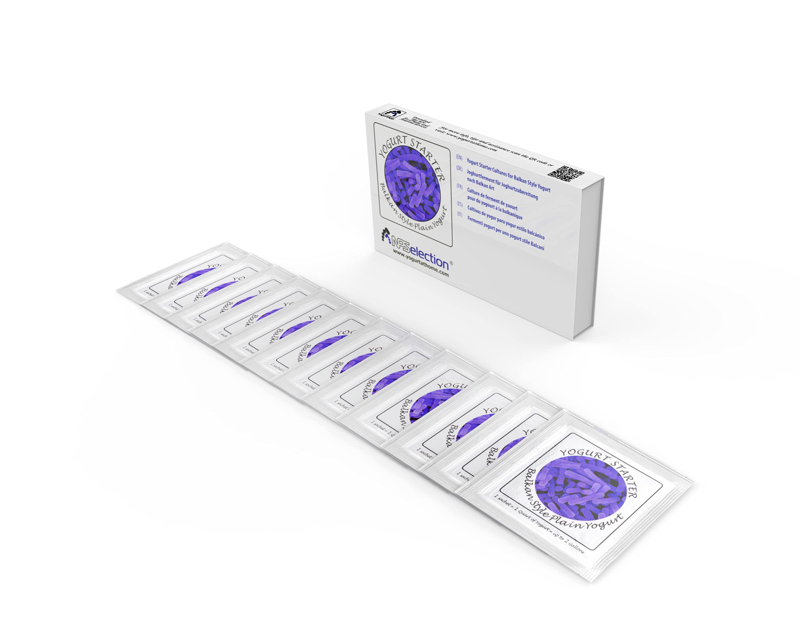 Yogurt Starter Cultures - Pack of 12 Freeze-dried Culture Sachets for ...