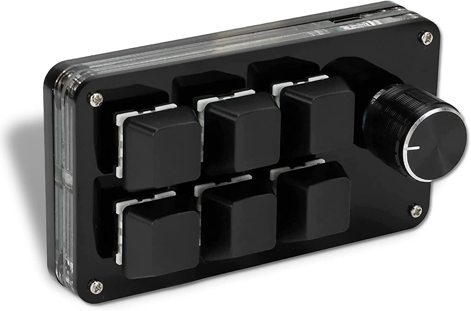 Yoidesu Mini Macro Mechanical Keyboard, Blue Switch 6 Key Fully Programmable Keyboard with Knob ...