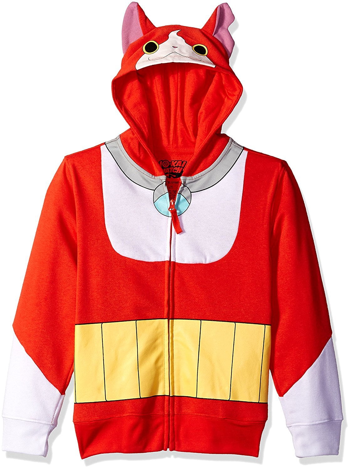 Yo Kai Watch Little Boys' Jibanyan Costume Zip Hoodie, Red, Large/7 ...