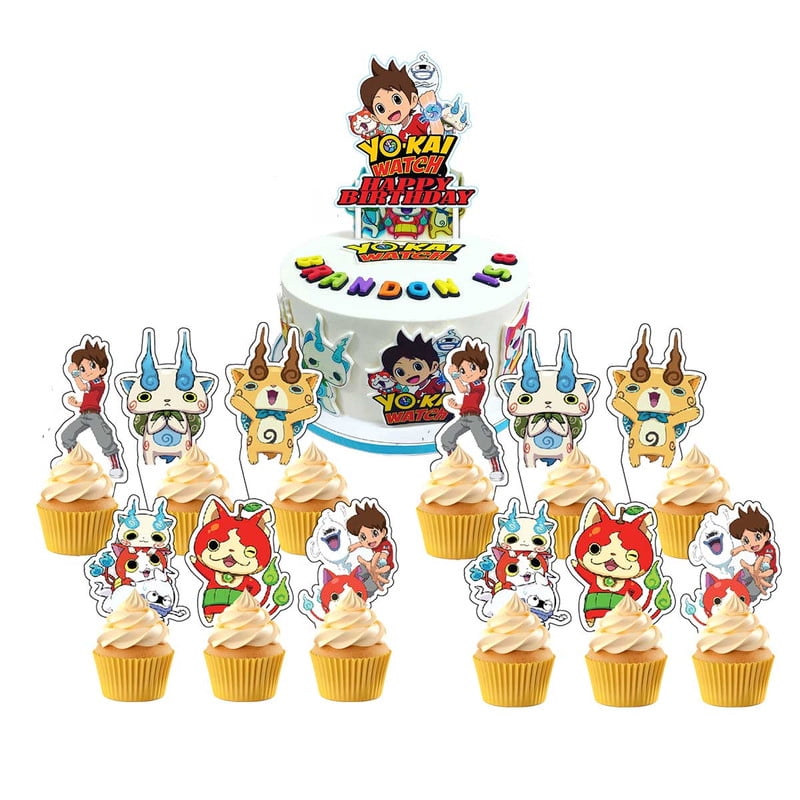 Yokai Watch Cake Topper CupcakeS Set Birthday Party Supplies Decoration ...