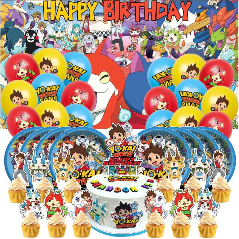 Yokai Watch Birthday Party Supplies Balloons Paper Plates Decoration ...