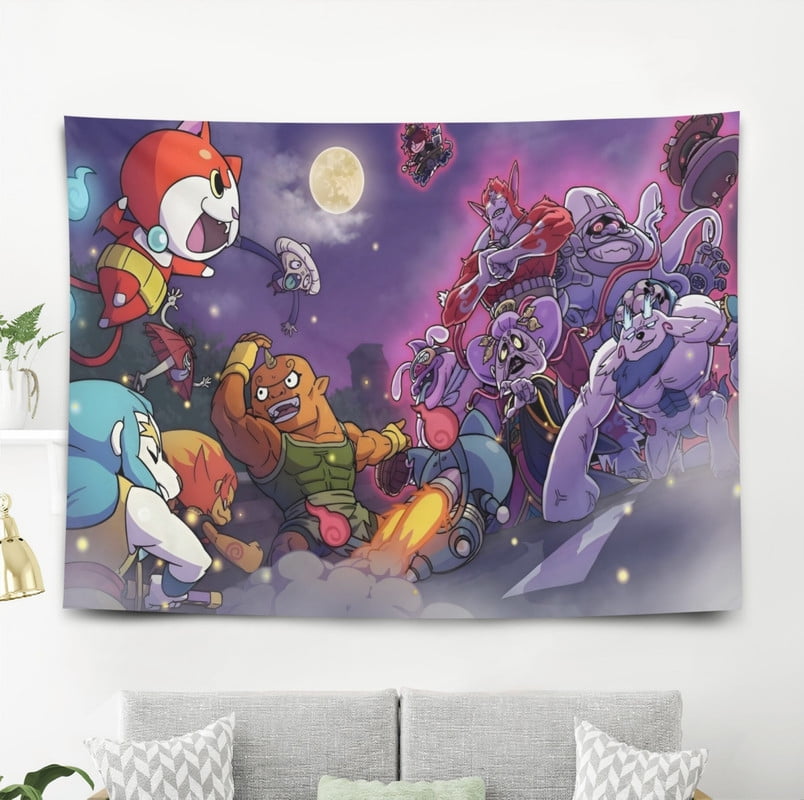 Yokai Watch pattern wall hanging 50*60 inches high-quality peach skin ...