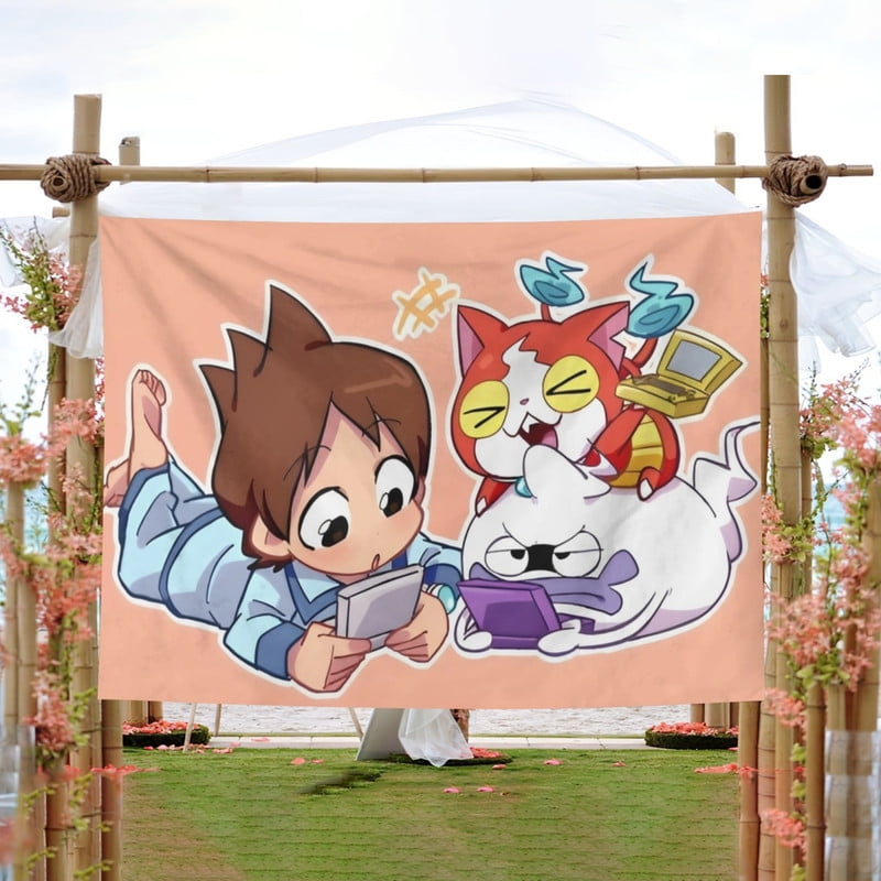 Yokai Watch pattern wall hanging 50*60 inches high-quality peach skin ...