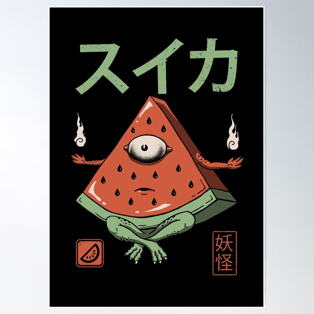 Yokai Watermelon Poster Wall Art, Modern Wall Decor For Living Room ...