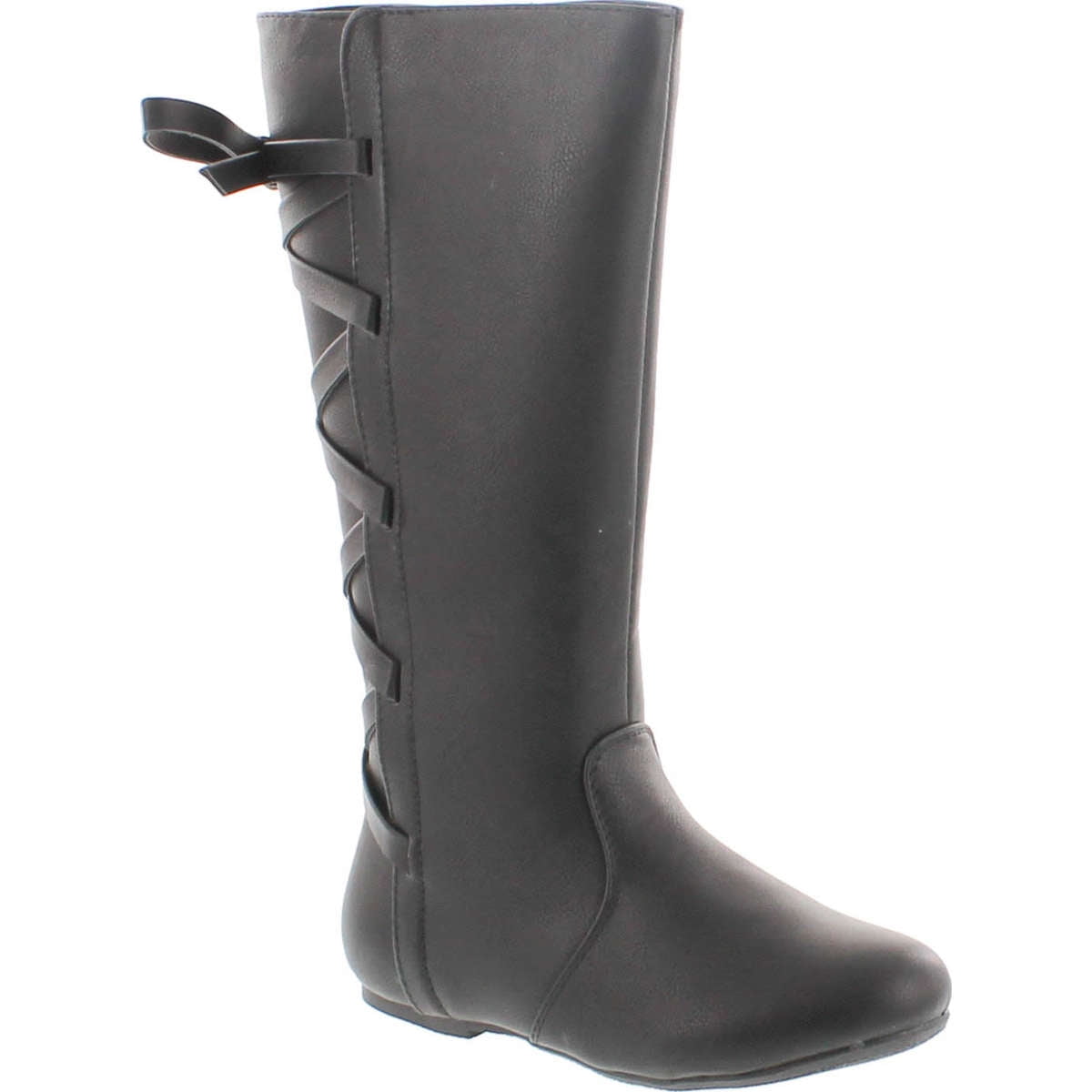 Yoki Kristin-K Girls High Top Boots with Bow at the Back - Walmart.com