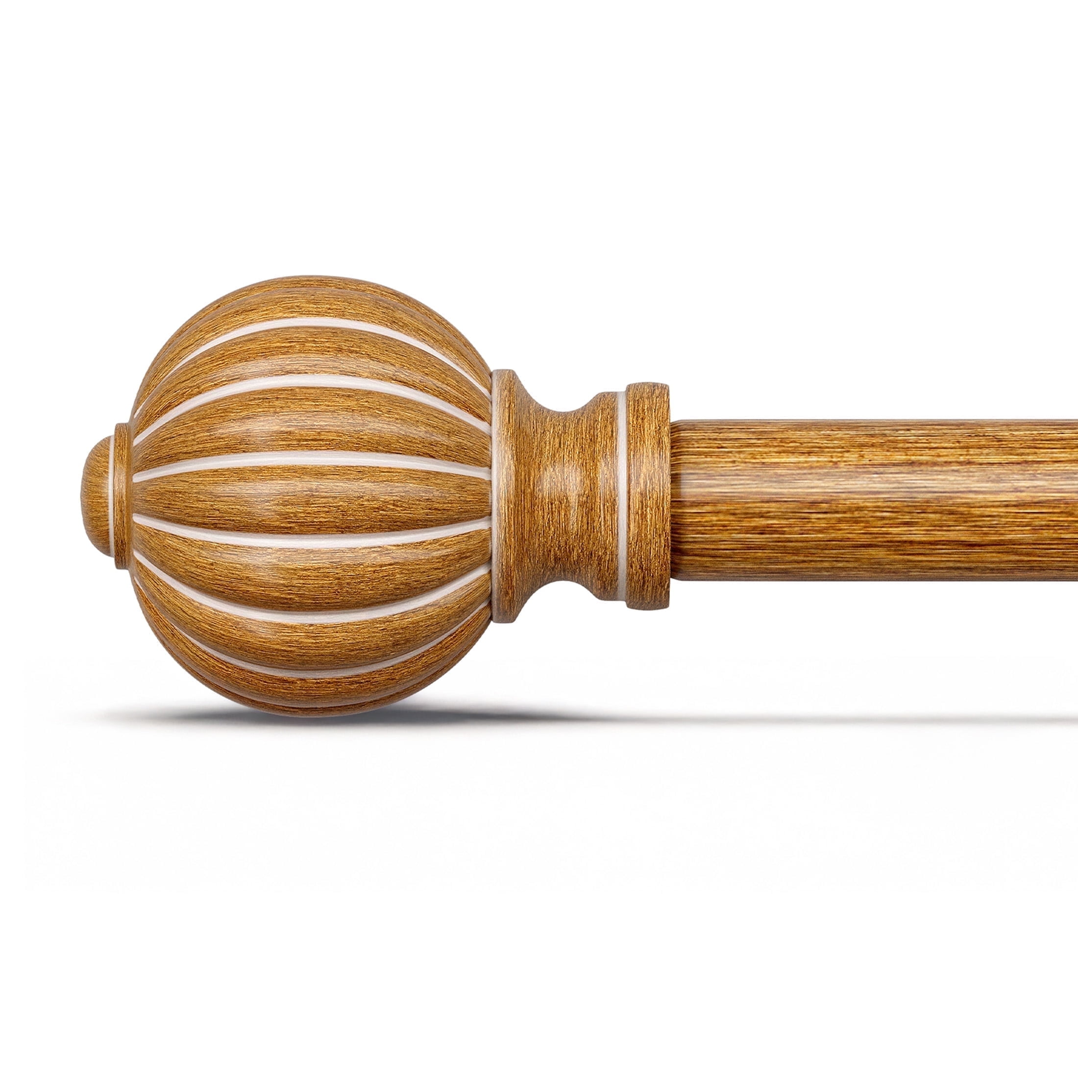 Yokila Farmhouse Brown Curtain Rods for Windows 36 to 120 Inches ...