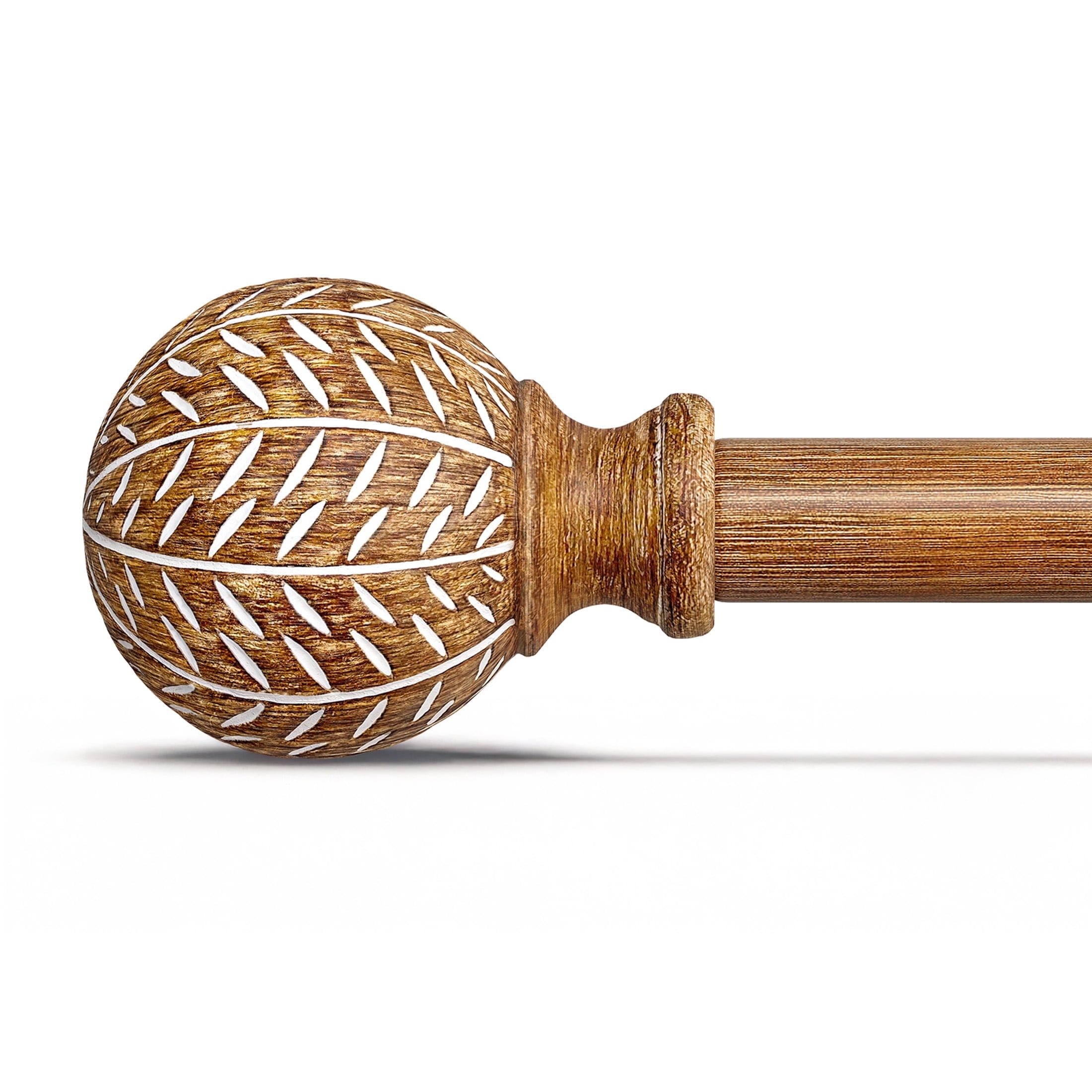 Yokila Farmhouse Brown Curtain Rods for Windows 36 to 88 Inches ...