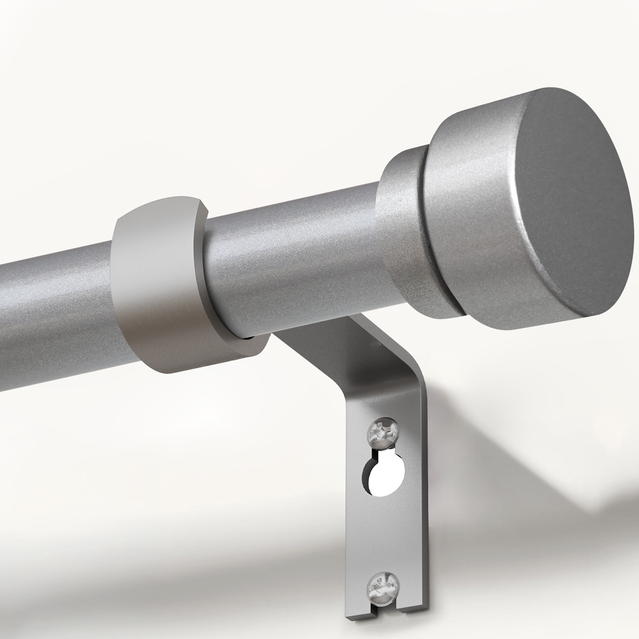 Yokila Silver Curtain Rod for Windows 16 to 120 Inches 1" Diameter ...