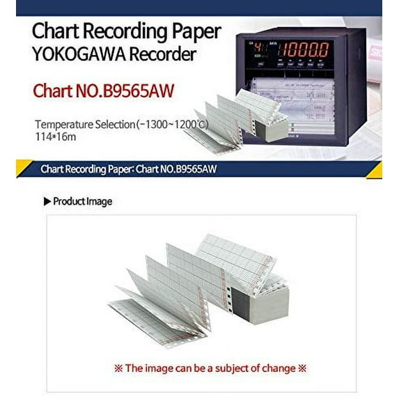 Yokogawa Chart Recording Paper 114 * 16m : NO.B9565AW (Temperature ...