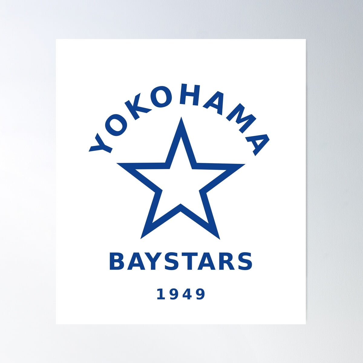 Yokohama Dena Baystars Japanese Baseball Poster Wall Art, Modern Wall ...
