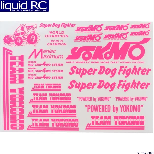 Yokomo ZCD4PI Super Dog Fighter Decal Set (Pink) - Walmart.com