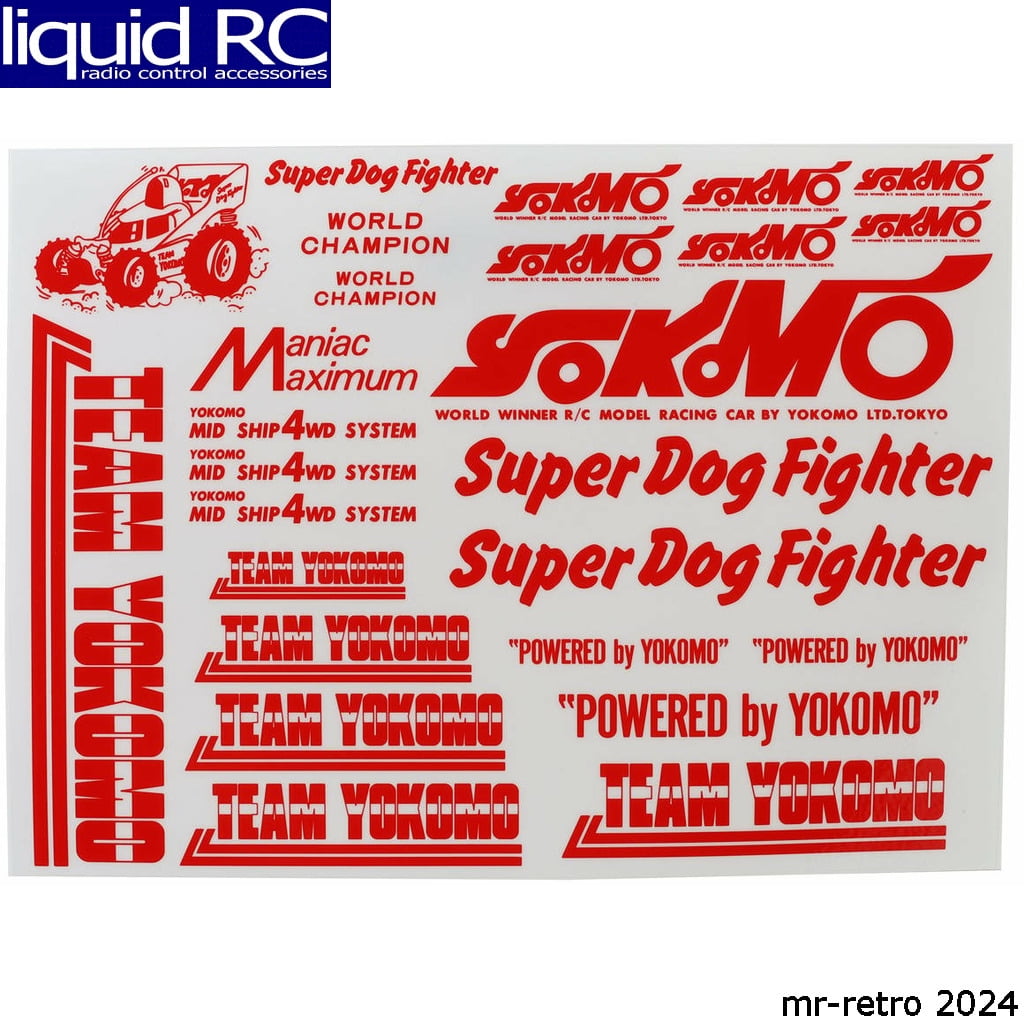 Yokomo ZCD4R Super Dog Fighter Decal Set (Red) - Walmart.com