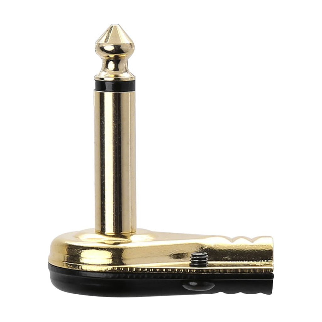 Yokua 1/4" 6.35mm Mono Jack Right Angle Plug Flat Male Guitar Effects ...
