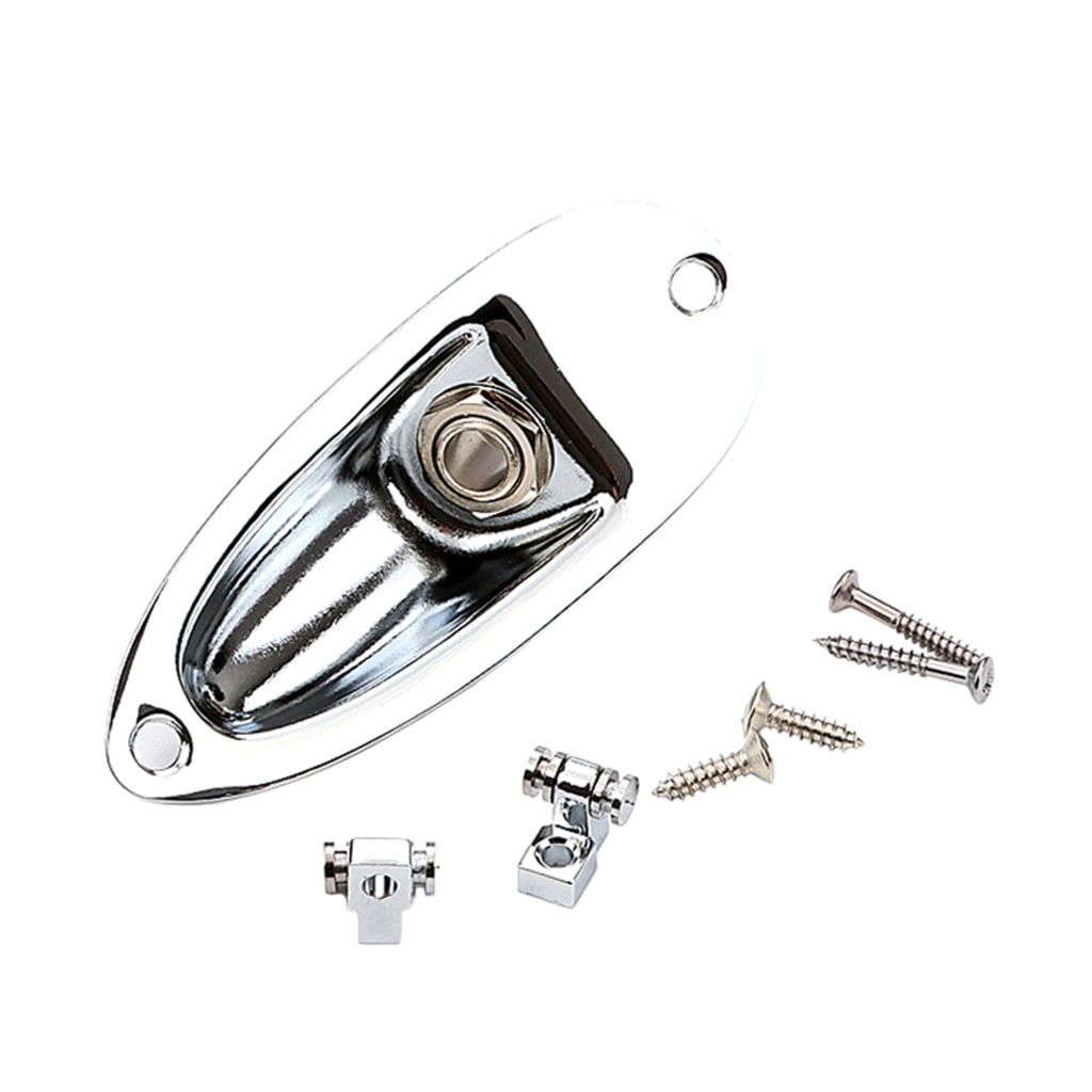 Yokua 1/4" Boat Shaped Guitar Pickup Input Output Plate Jacks Plug ...