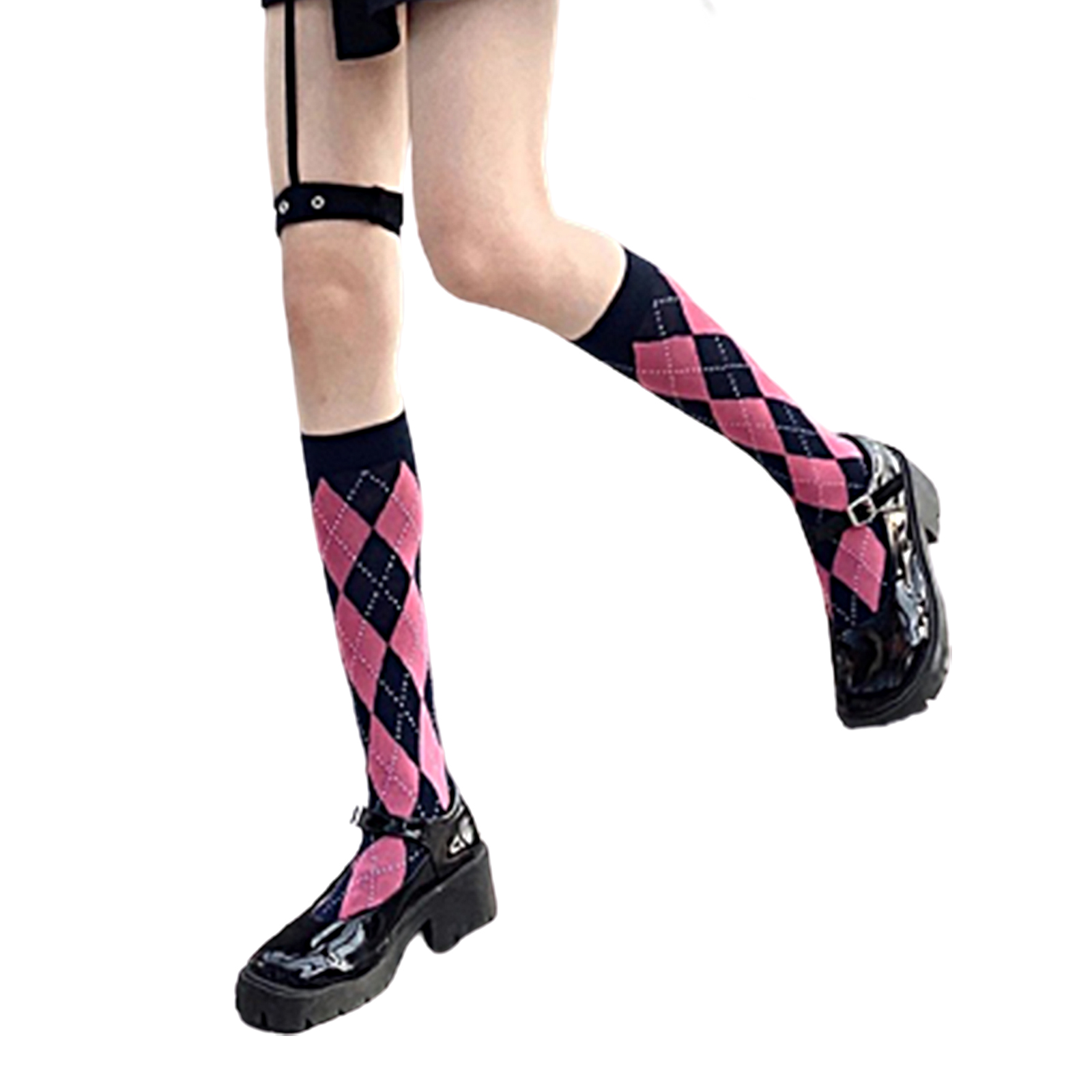 Yokua 1 Pair Chic Women Plaid Knee Socks Girl Fashion Cute Party Knee ...