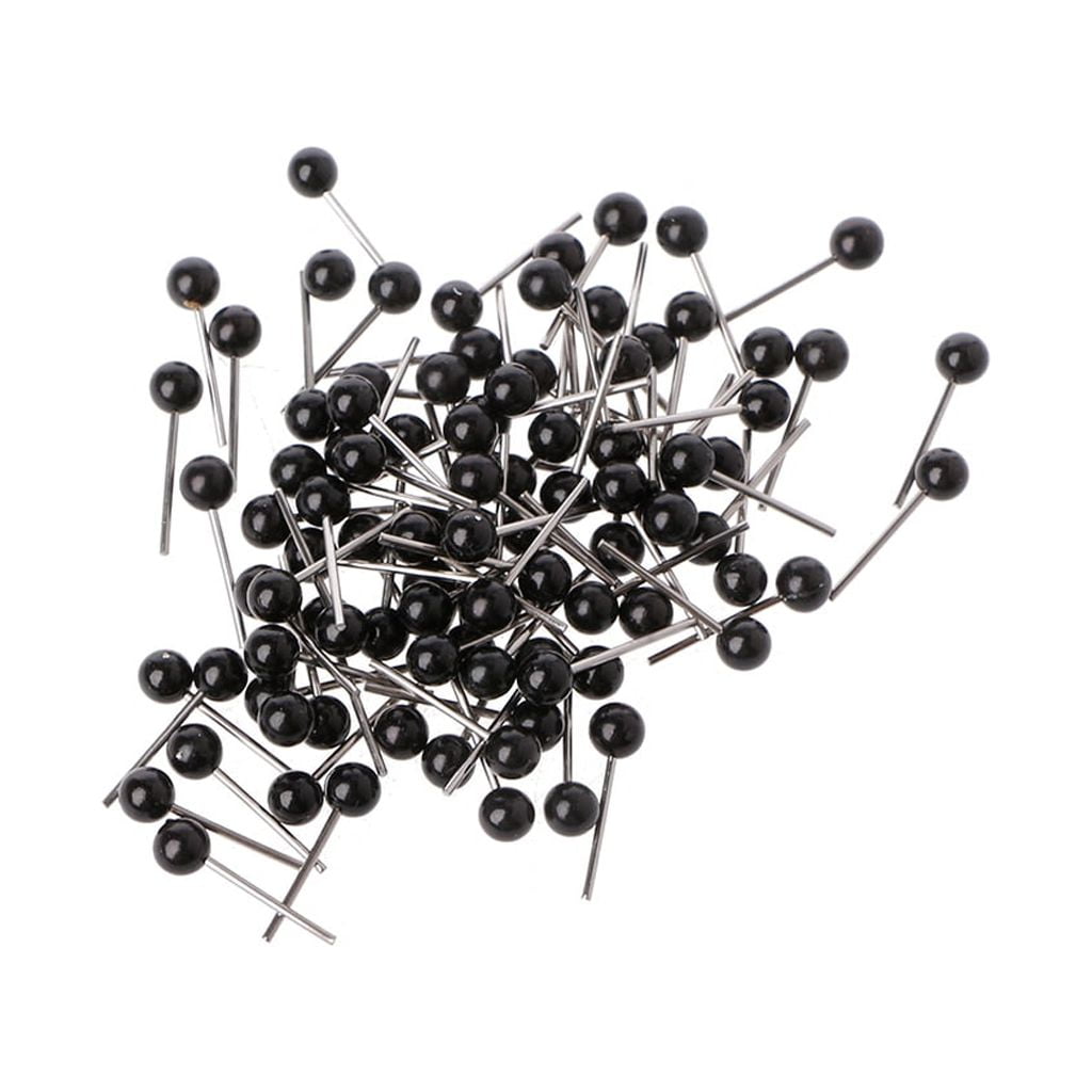 Yokua 100Pcs Glass Eyes 4mm Needle Felting Black Beans Puppet for Doll ...