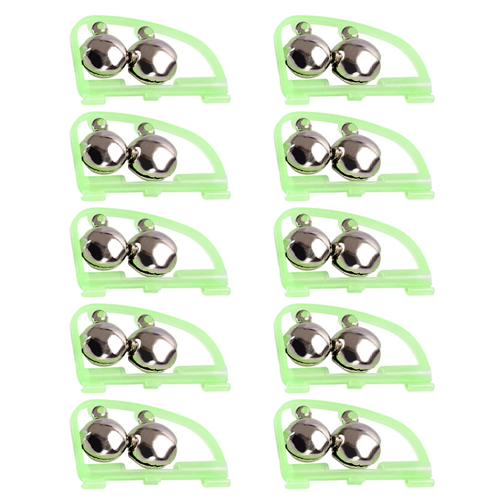 Yokua 10pcs Glow Night Indicator Double Bells Alarm Arched Fishing ...