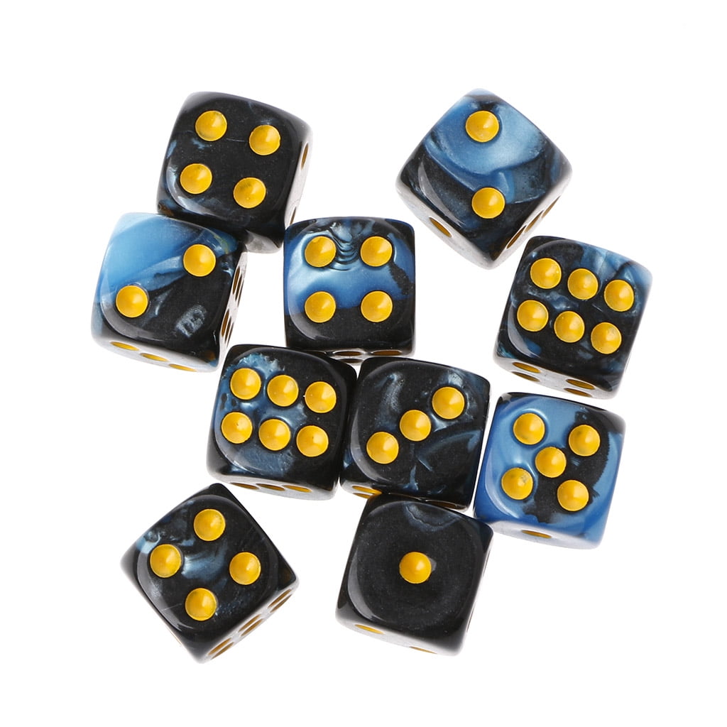 Yokua 10pcs Six Sided 12mm Transparent Cube Round Corner Portable Table ...