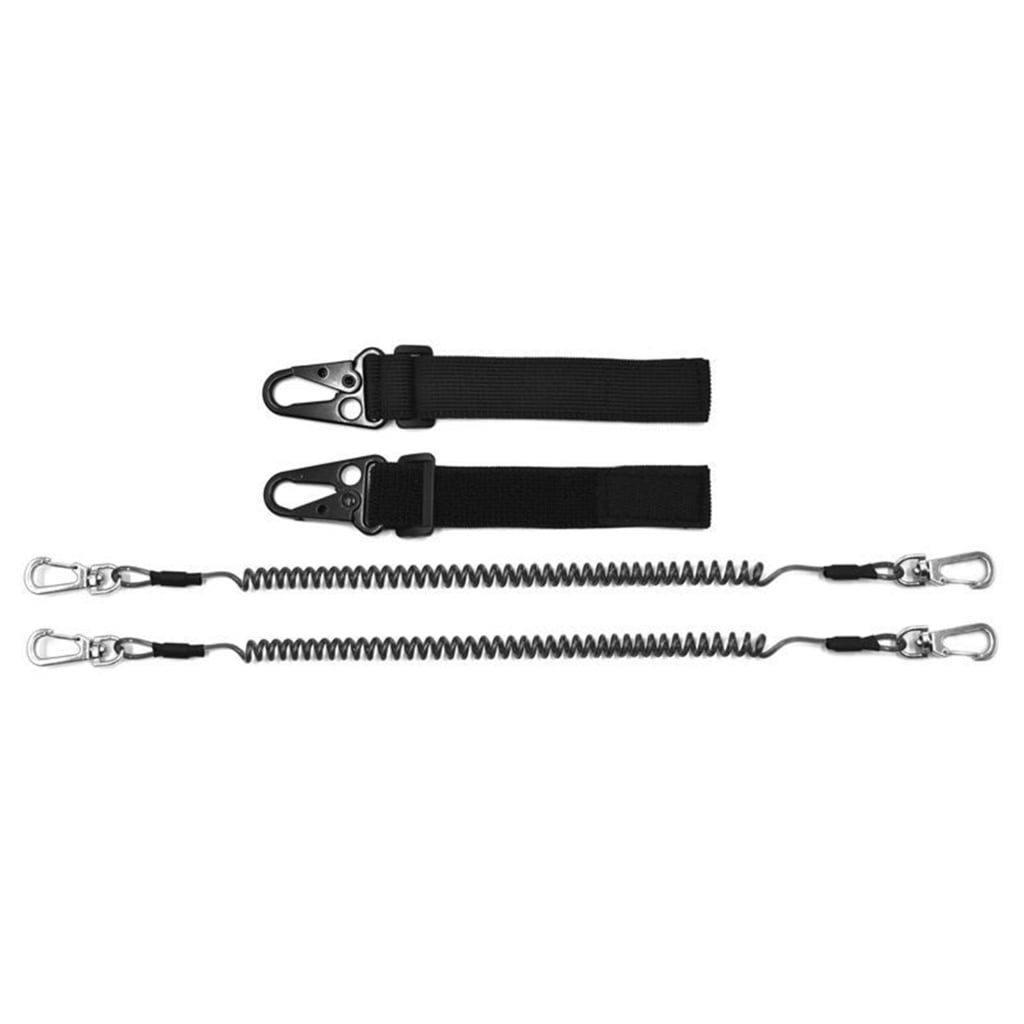 Yokua 1pc/2pcs Tie Belt Straps Fishing Poles Tether with Coiled Lanyard ...