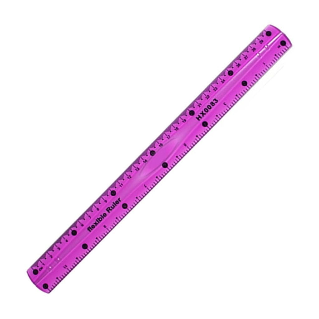 Yokua 30cm Straight Ruler Colourful Ruler Flexible Ruler Soft Ruler ...