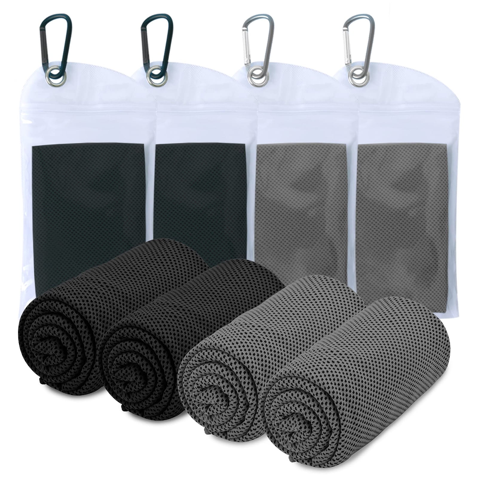 Yokua 4Pcs Cooling Towel, Neck Face Chilly Sports Towels Sweat Rag ...