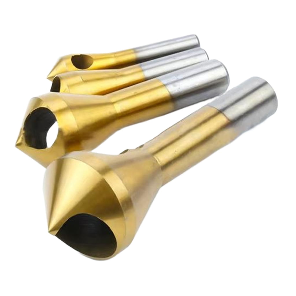 Yokua 4pcs Coated Countersink Deburring Drill Bit Set Taper Hole Cut ...