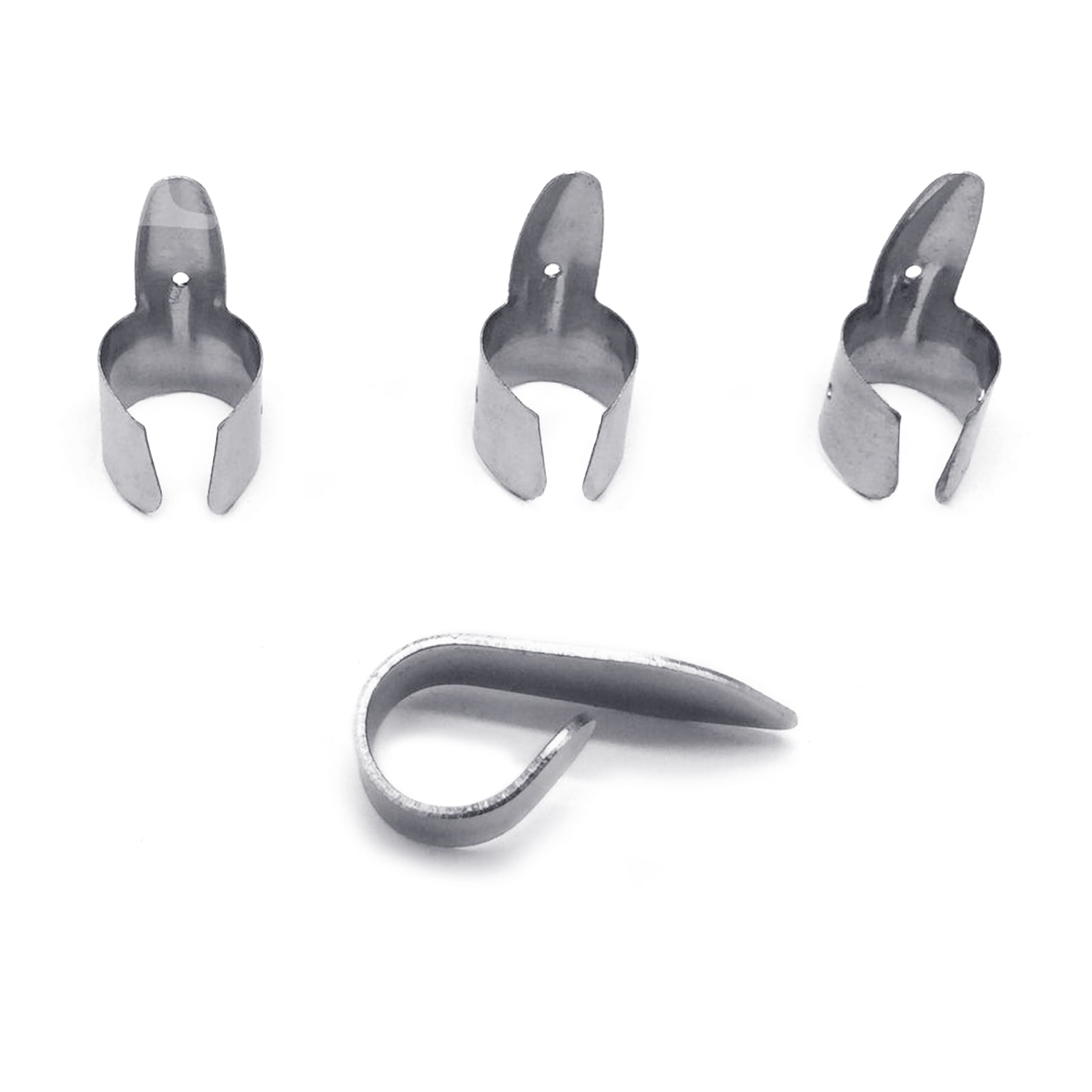 Yokua 4x Stainless Adjustable Fingerpicks Guitar Plectrum Sheath For ...