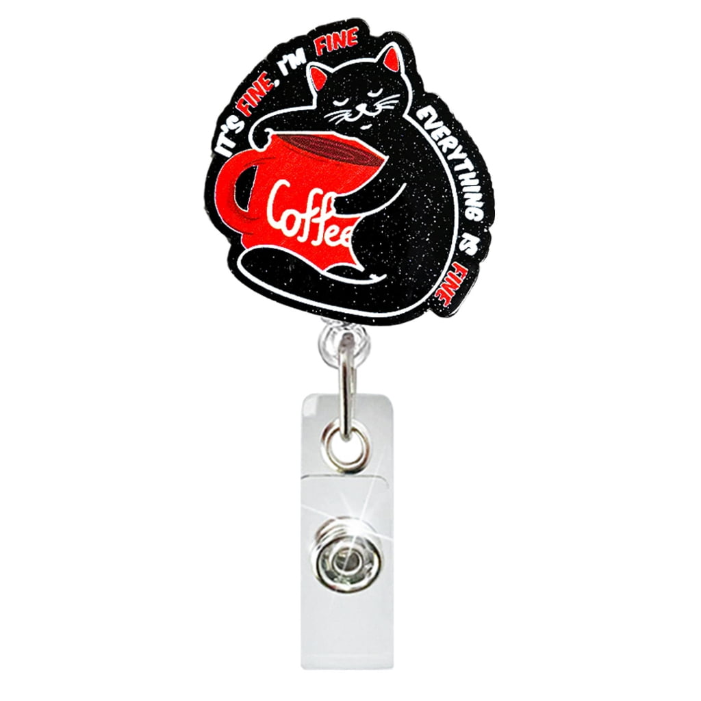 Yokua Acrylic Badges Holder Name Card Badges Holder with Swivel ...