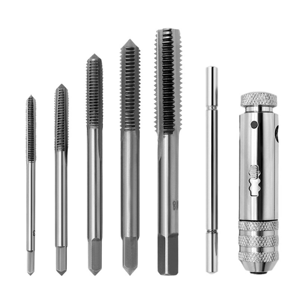 Yokua Adjustable T-Handle Ratcheting Tap Holder Wrench with Thread Tap ...