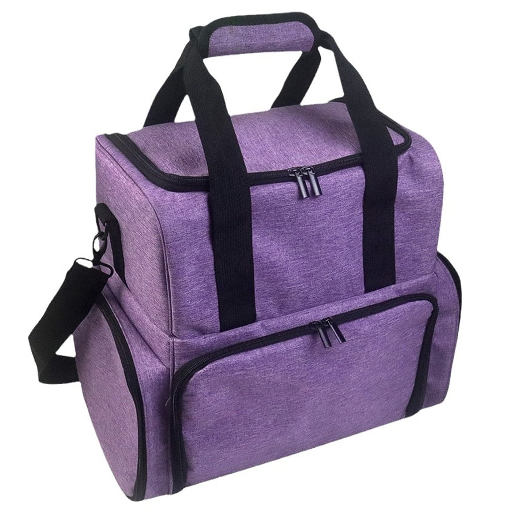 Yokua Compact Nails Polish Carrying Case with Double Layers Organizers ...