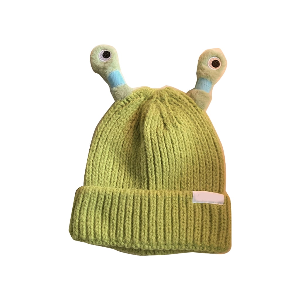 Yokua Crochet Soft Skull Cap Autumn Winter Warm Hat Cartoon Eyes Hat ...