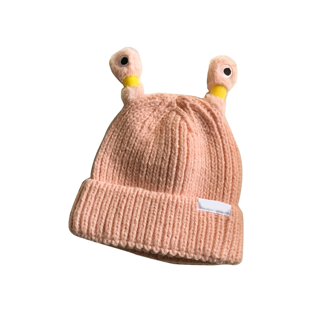Yokua Crochet Soft Skull Cap Autumn Winter Warm Hat Cartoon Eyes Hat ...