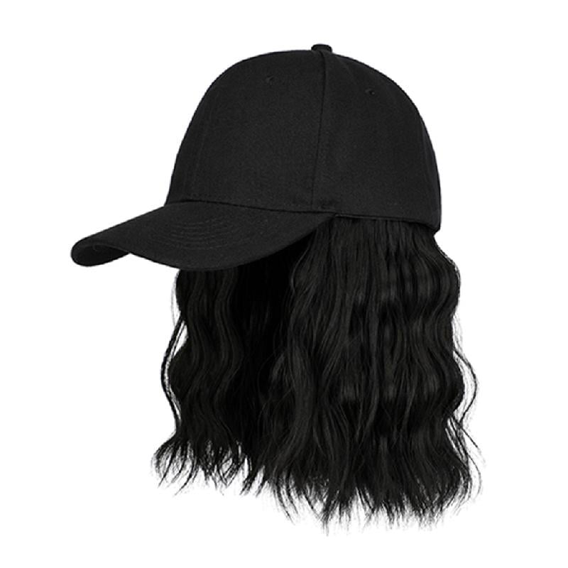 Yokua Curly Wig Baseball Cap with Short Hair Wig Women Adjustable Bob ...