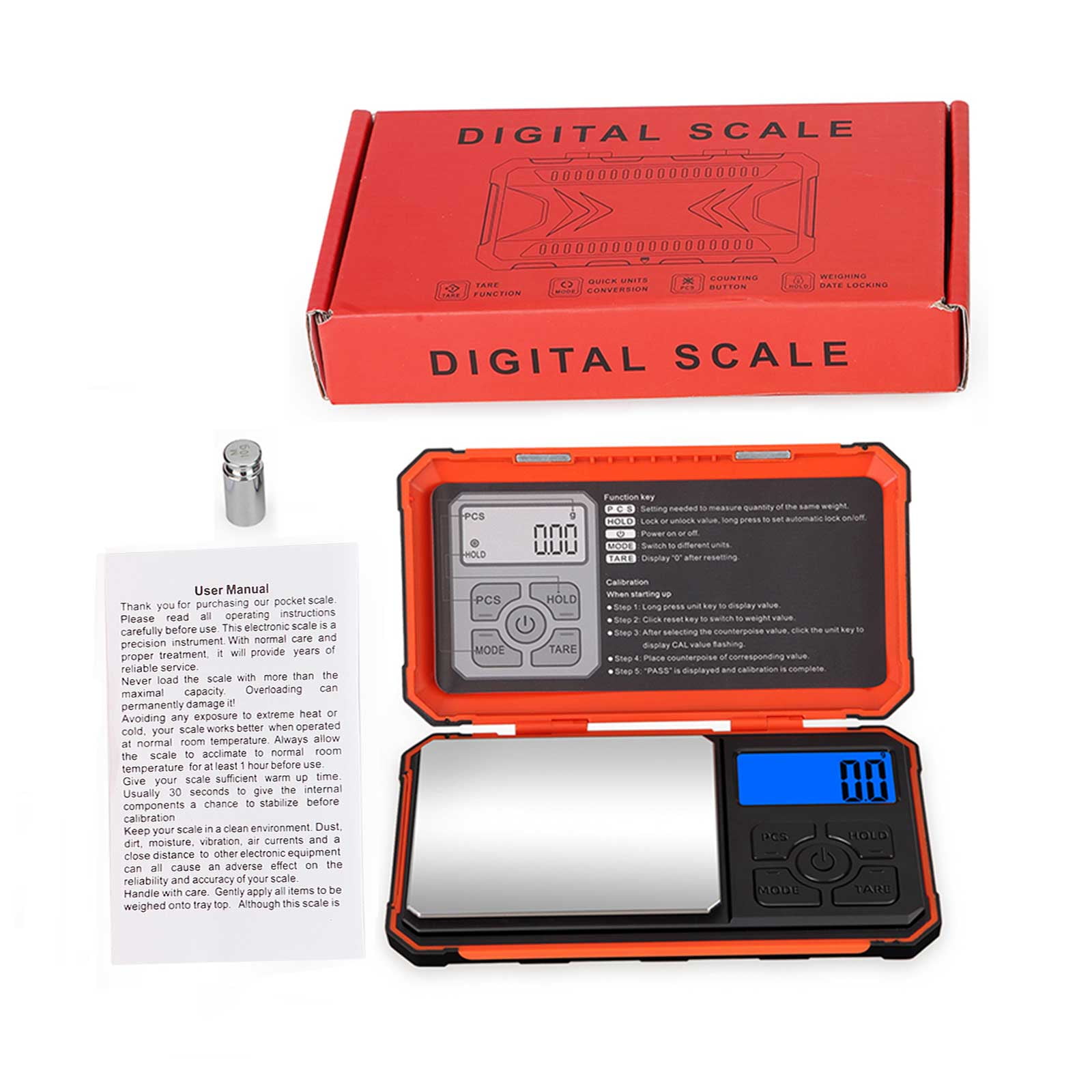 Yokua Digital Pocket Scale Mini Scale Gram & Ounce Portable Travel Food ...
