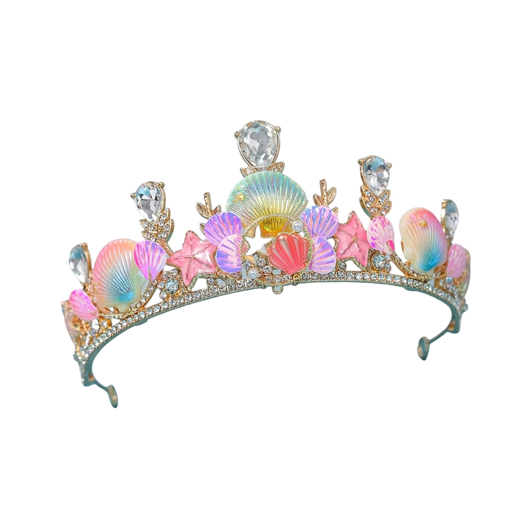 Yokua Elegant Sea Shell Tiaras Headband Crownpiece for Bride and ...
