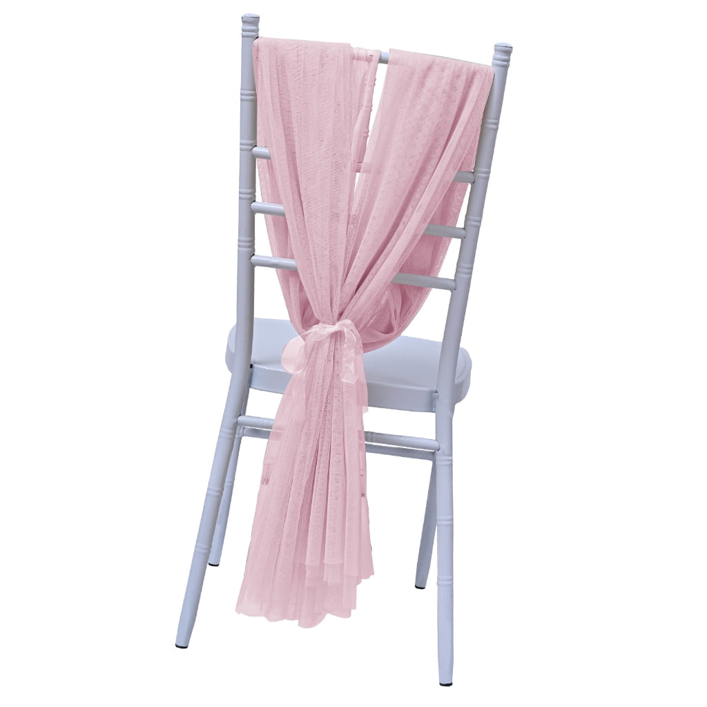 Yokua Elegant White Tulle Sashes for Chair Back Decorations For Wedding ...