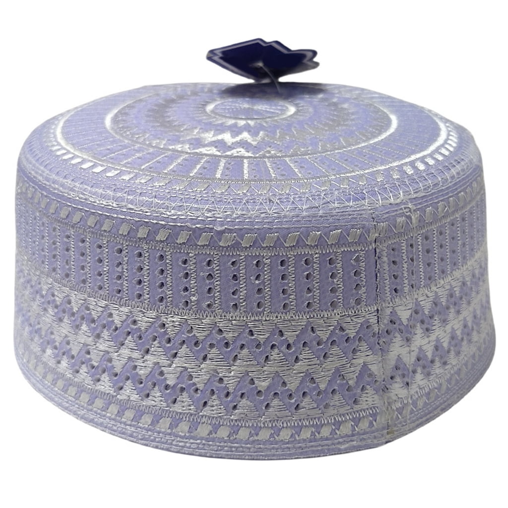 Yokua Embroidery Men’s Prayer Hat Saudi Arabia Islamic Hat Round Skull ...
