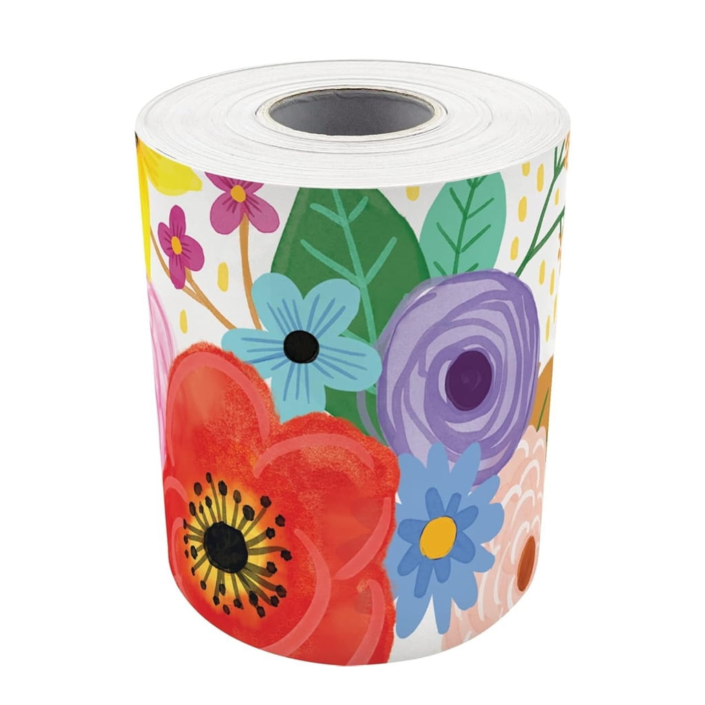 Yokua Flower Bulletin Board Border Scalloped Border Sticker Bulletin ...