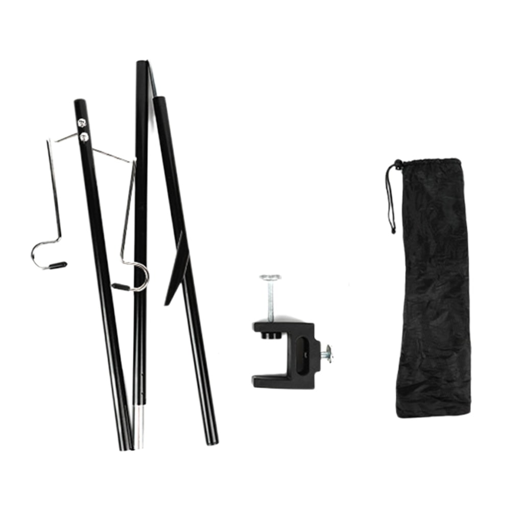 Yokua Folding Lamp Stand Portable Outdoor Table Light Hanger Rack Easy ...